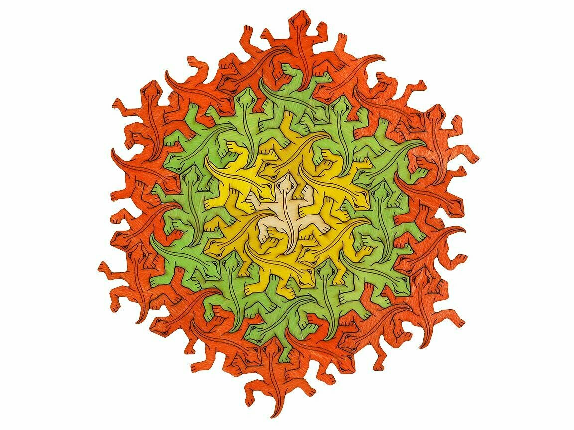 Мозаика деревянная Ящерки учат математике