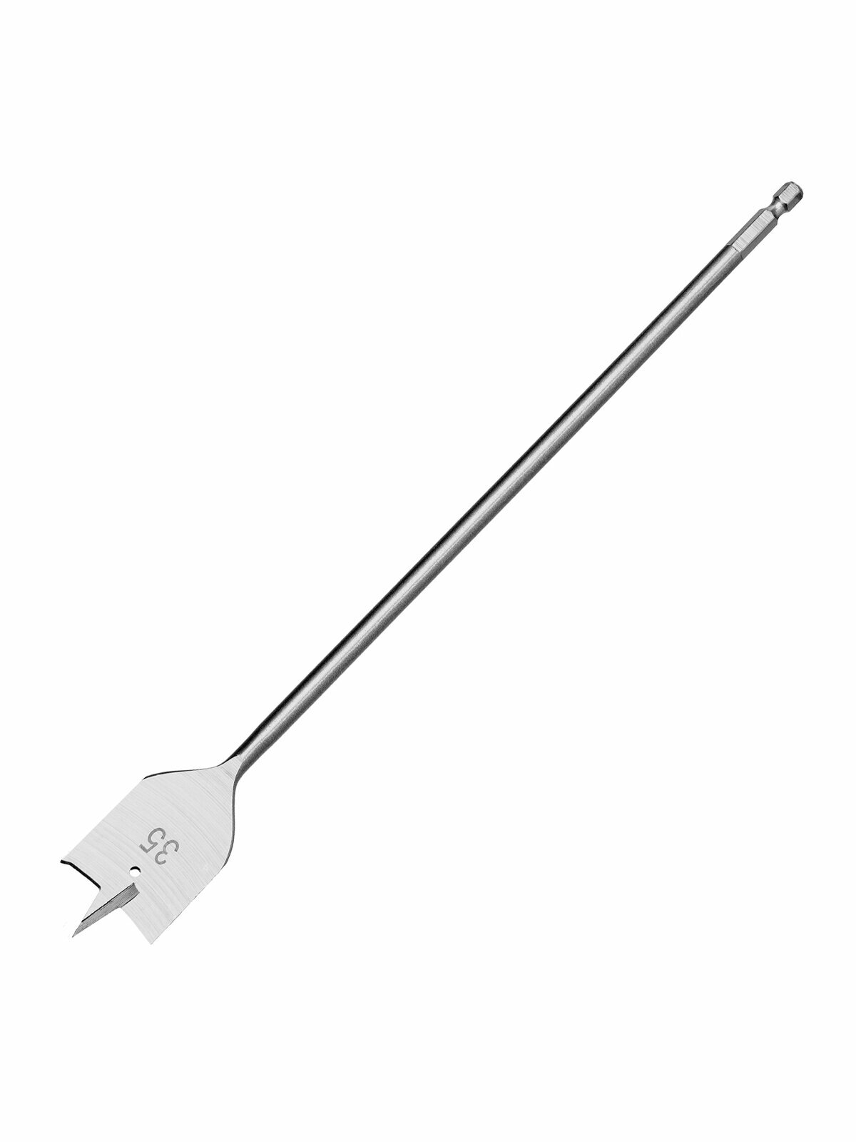 Сверло по дереву перьевое удлиненное Matrix, 35 х 300 мм, 6-гранный хвостовик, сталь 45, перовое 704035