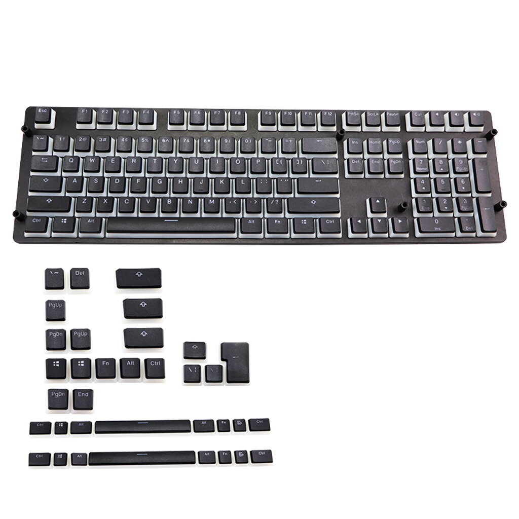 143 Keycaps ANSI Layout OEM PBT Double Skin Milk Shot Backlit Keycap