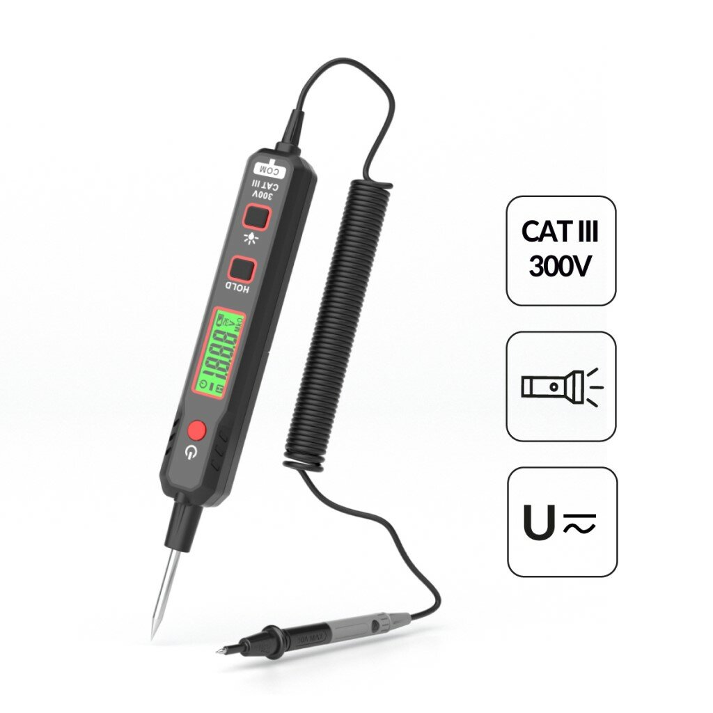 ICartool Тестер напряжения и обрыва цепи автомобильный AC/DC 300В IC-U100B