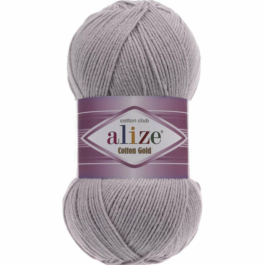 Пряжа Alize COTTON GOLD 200 св. серый (5 мотков)