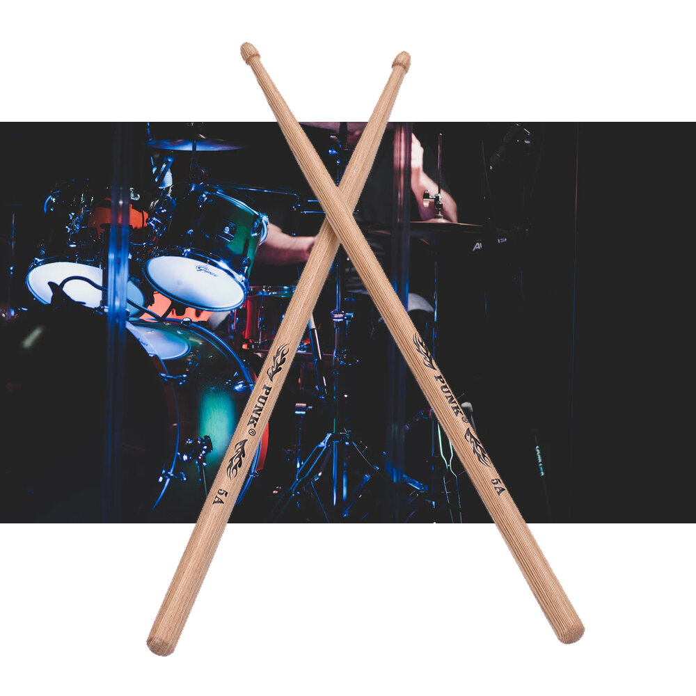 Одна пара деревянных палок для барабанов 5A из ясеня, аксессуары для барабанной установки, размер 5A, материал ясень, длина 406мм, диаметр 14мм, вес около 94г, набор для барабанщиков, палки для барабанов стандартные