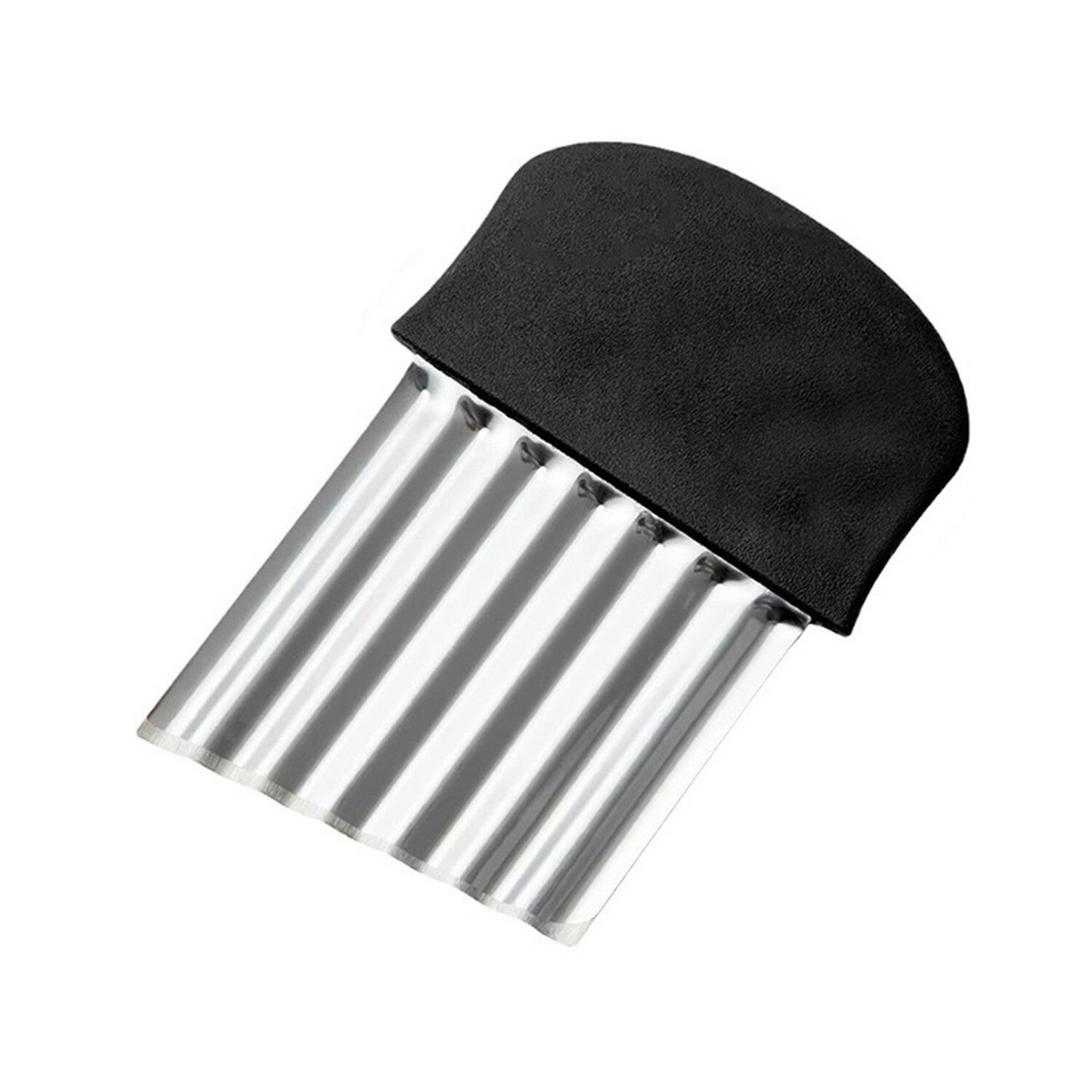 Резец для картофеля из нержавеющей стали, волнистый нож для картофеля, кухонный реzec, многофункциональный кухонный инструмент для резки овощей и фруктов, размер S: 11x7cm, L: 14x9cm, материал нержавеющая сталь, 1 шт.