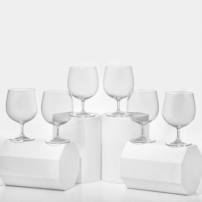 Набор стеклянных бокалов для пива Пион , 380 мл, 6 шт