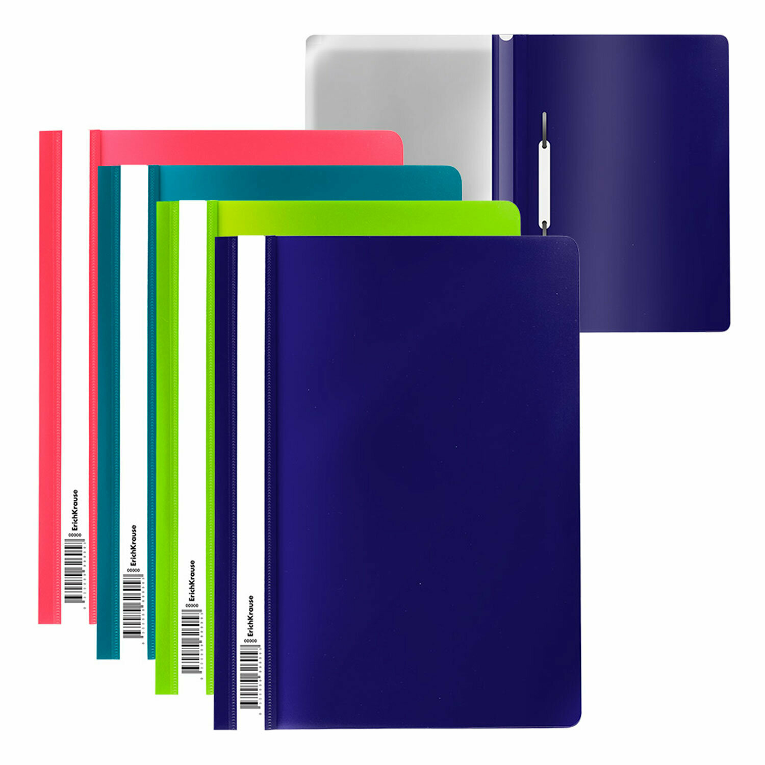 Скоросшиватель пластиковый ERICH KRAUSE "Soft Reef", A4, 120/180 мкм, ассорти, 62954 (цена только за 1 шт.)