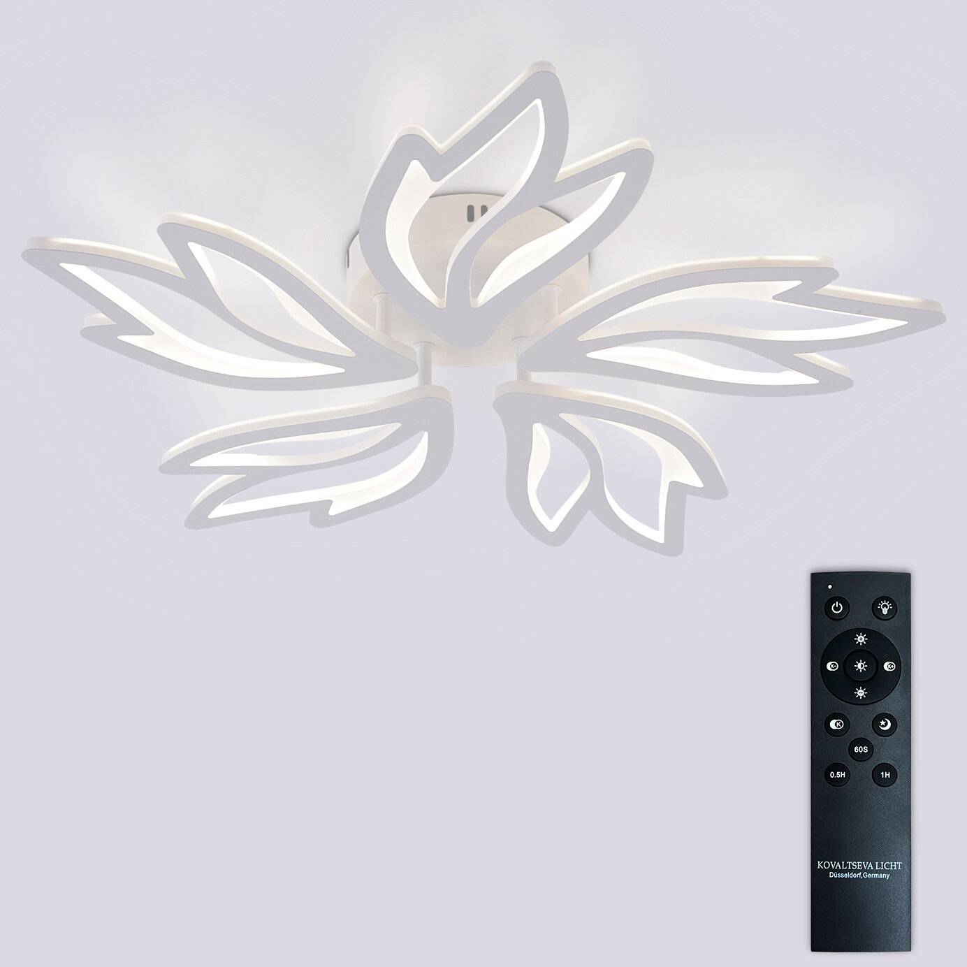 Светодиодный светильник люстра с пультом ДУ 100W, белый, LED