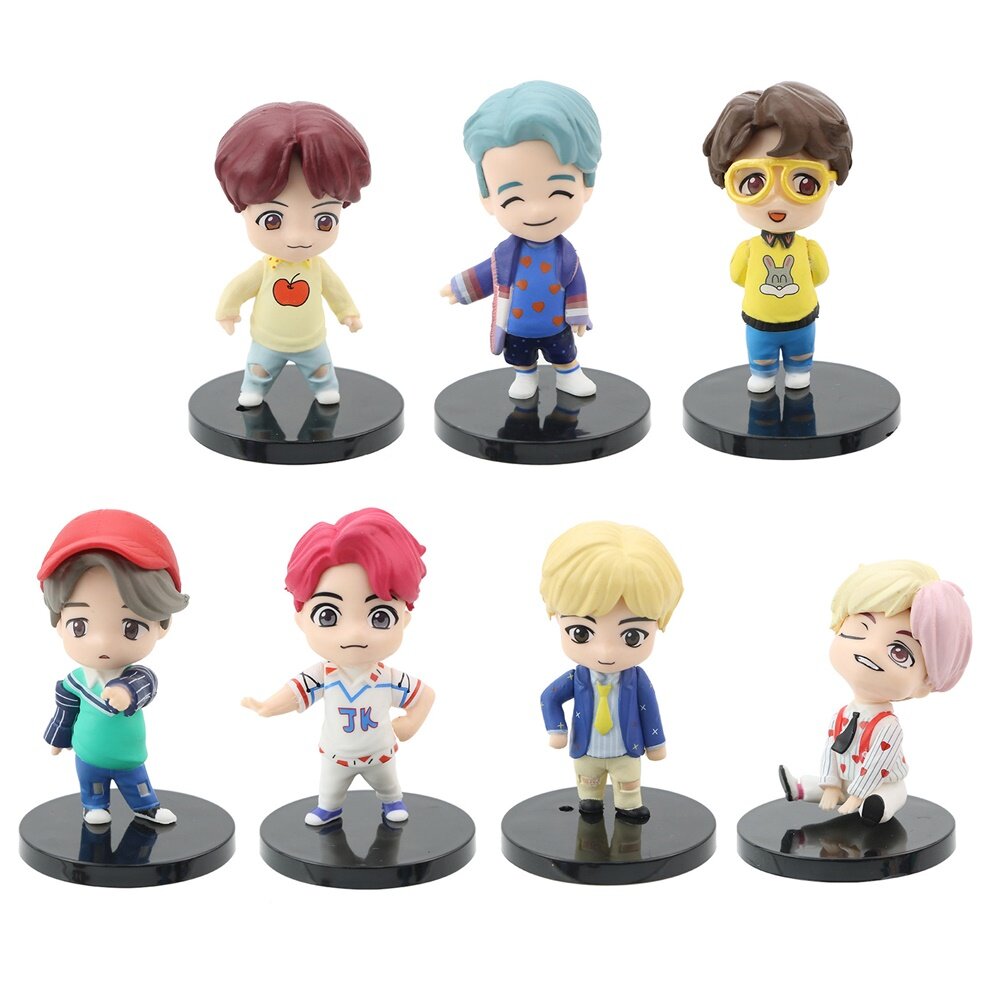 Фигурки BTS Мультяшные игрушки Вокруг Аниме Кукла Торт Украшения Мини Кукла BTS Idol
