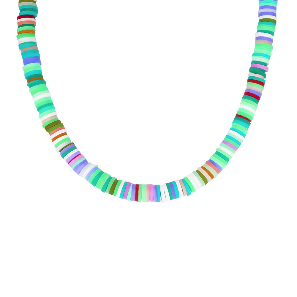 Колье, серебро, 925 проба, каучук