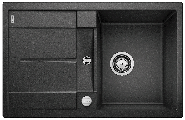 Мойка BLANCO METRA 45 S SILGRANIT антрацит с клапаном автоматом 513035