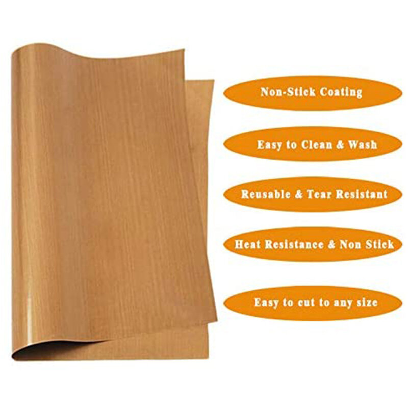 QUANBU 2020 3 упаковки 16 x 20 дюймов Тефлоновый лист PTFE и 3 рулона 10 мм x 33 м термостойкой сублимационной ленты для термопереноса