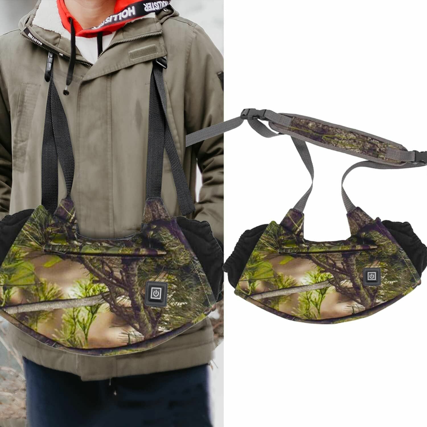 Муфта Для Рук С Подогревом Для Охоты, USB-водонепроницаемая Муфта Для Рук С Подогревом, Без Мобильного Питания,3-ступенчатый Интеллектуальный Контроль Температуры