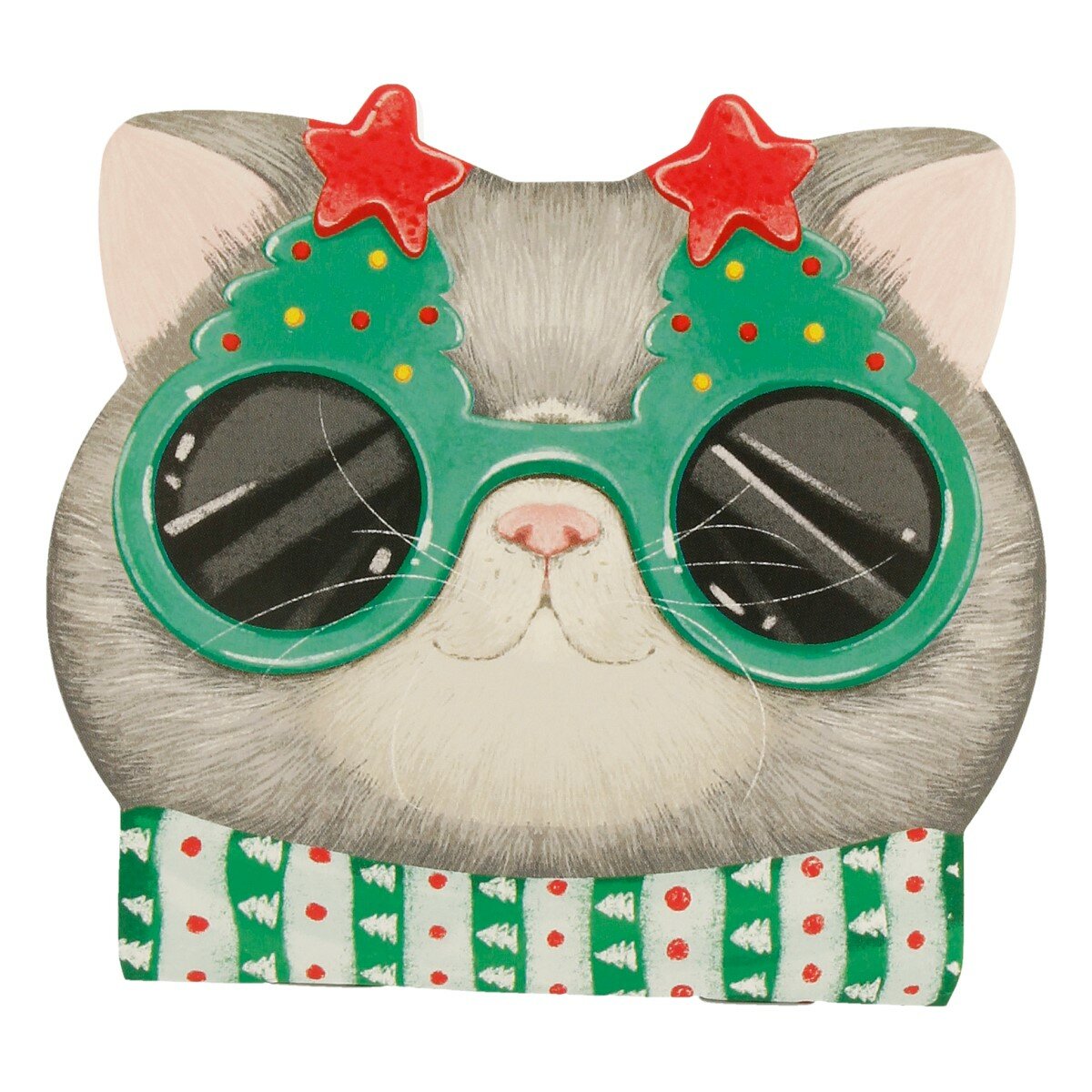 Феникс Блокнот 120х117 мм, 30 листов, Новогодний серый кот, код 69608-TL39 для заметок