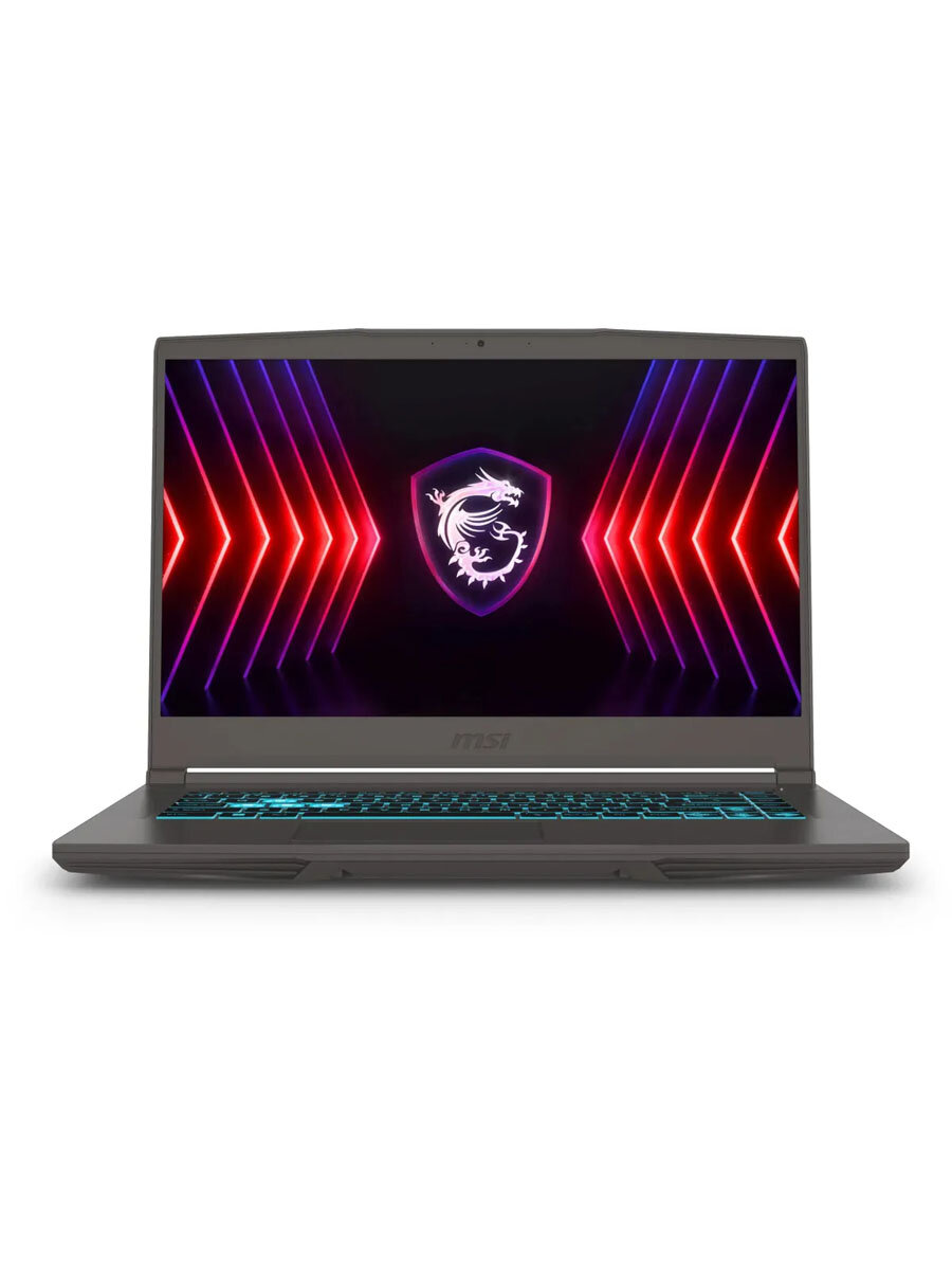 Ноутбук MSI Thin 15 B12VE-1865XRU, 15,6 (1920х1080) IPS, Intel Core i5-12450H, 8Gb, SSD 512Gb, NVIDIA RTX 4050 6Gb, Серый, Без ОС, Русская раскладка