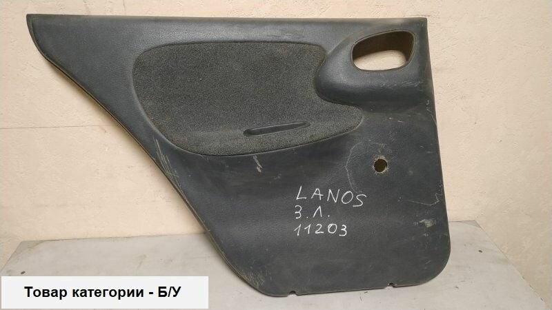 Обшивка двери Chevrolet Lanos 2004 Задн. Лев. - Б/У