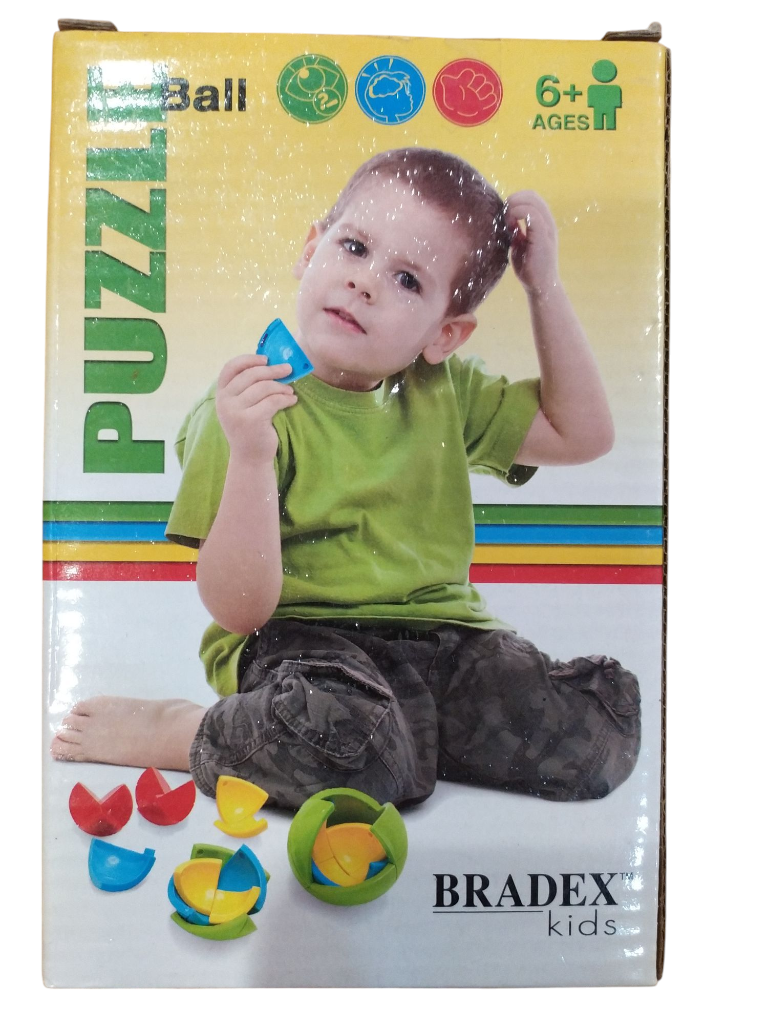 Шар BRADEX "Пазл", 3D, пластик, 4 цвета, развивающие функции, геометрия, 6+