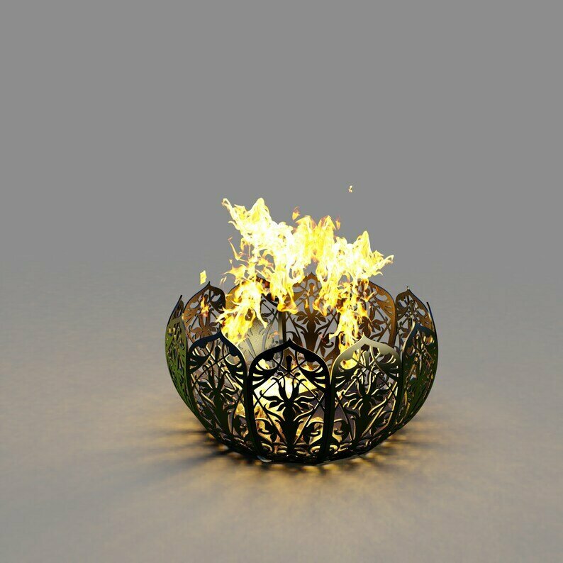 Очаг, чаша для костра, костровая чаша, жаровня для улицы, костровая яма - Бутон, диаметр 100 см