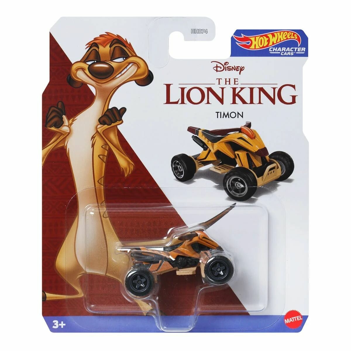 Машинка Mattel Hot Wheels Character Cars Disney The Lion King, Timon