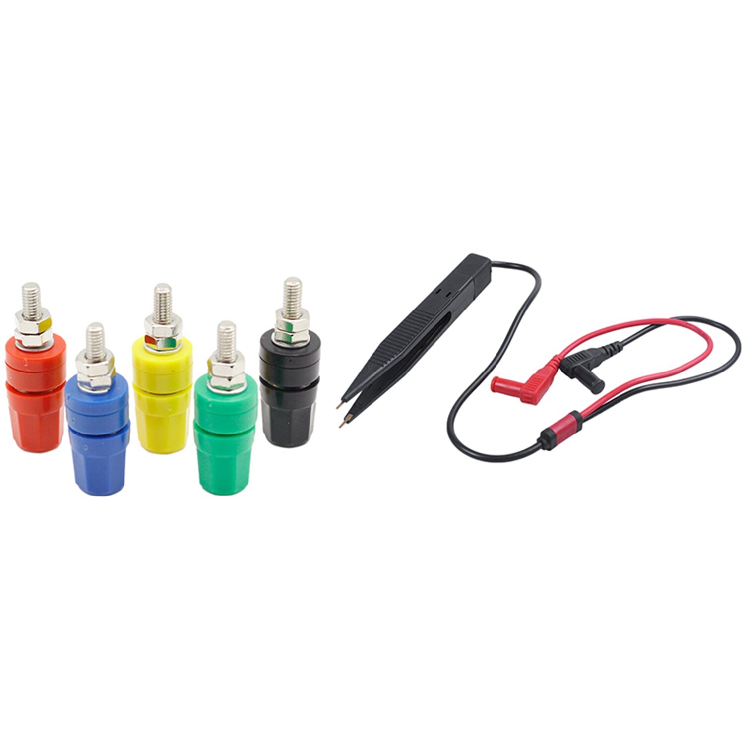 1 шт. SMD SMT чип тестовый зажим измерительный щуп пинцет и 5 шт. клемма 4 мм разъем соединительный штекер банан
