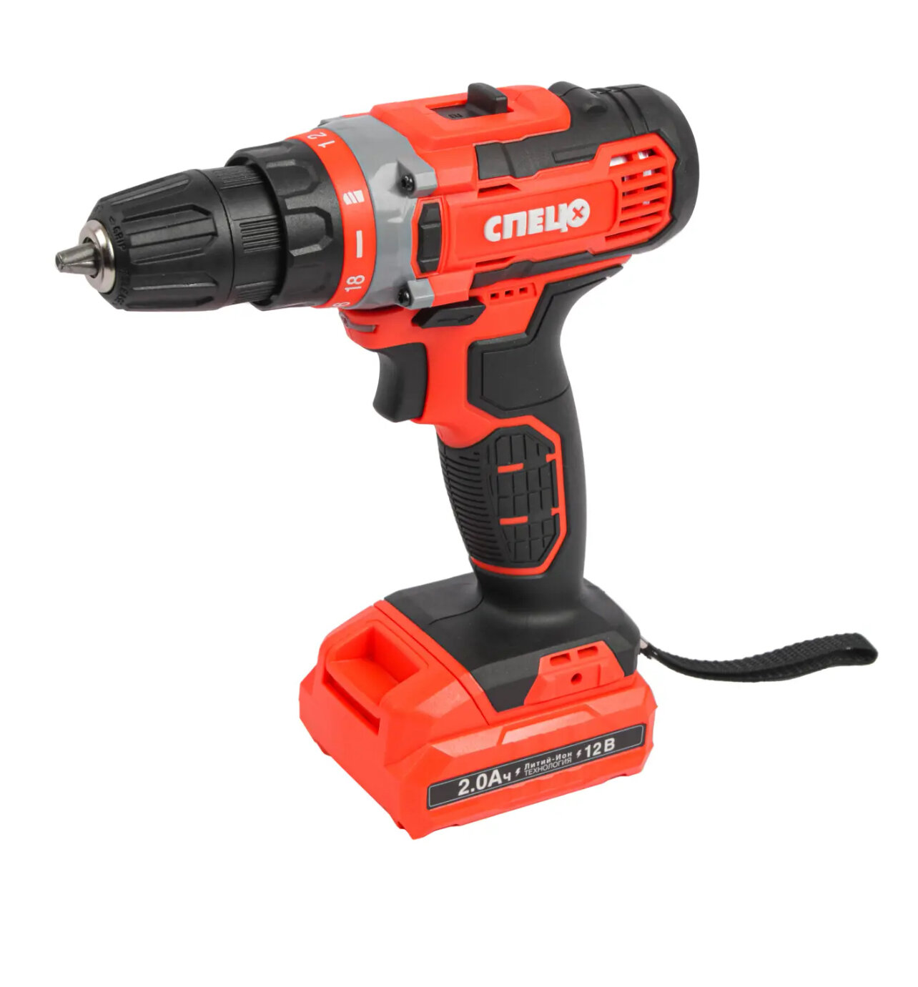 Дрель-шуруповерт аккумуляторная Спец БДА-12-2, 12 В Li-Ion 2x2 Ач