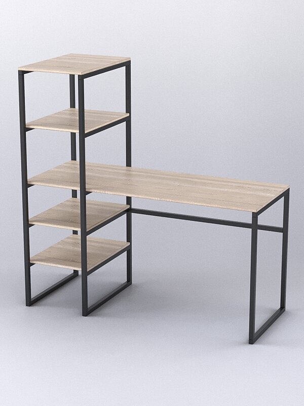 Стол "Стронг" №2 правосторонний в стиле лофт, Дуб Сонома. Производитель товара - компания Westcom.