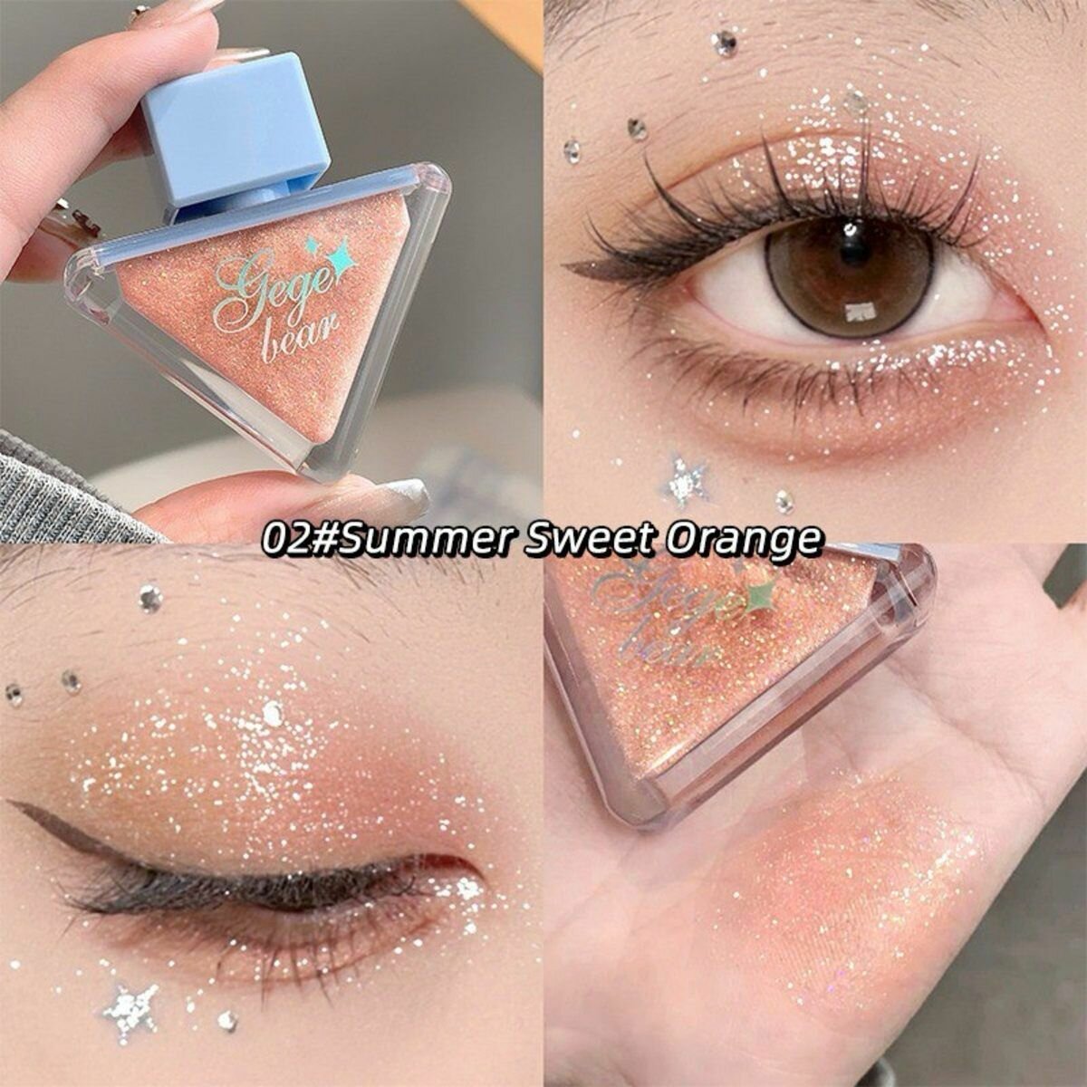 Тени для век, жидкие, с блестками, для всех типов кожи Тон 2