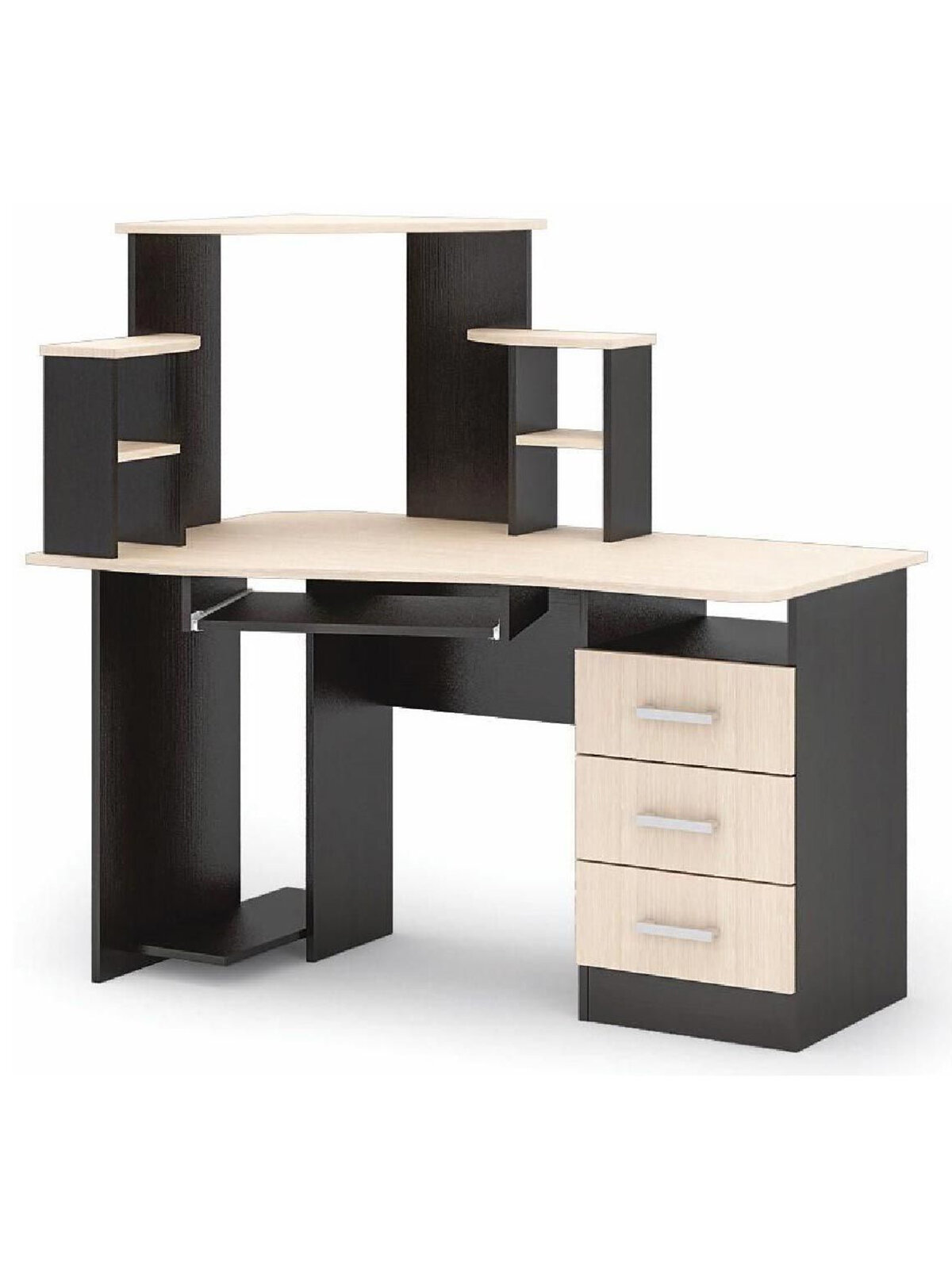 Стол компьютерный Стендмебель №1 дуб белфорт / дуб венге, ЛДСП, 800x1300x1300