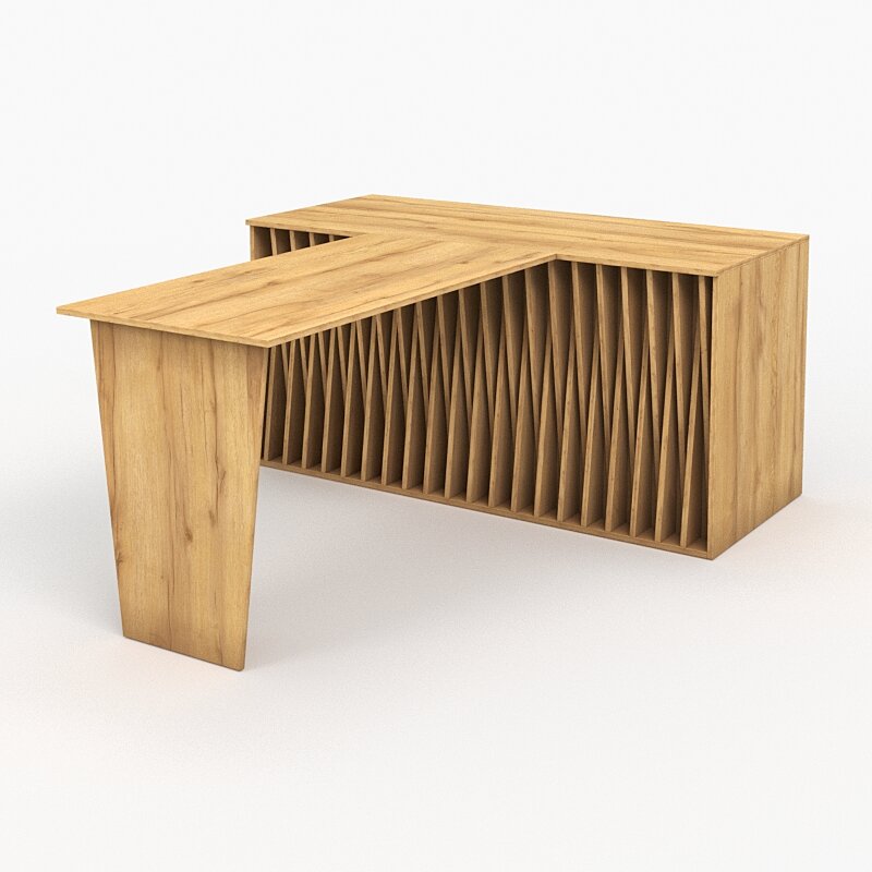 Стол руководителя №9 с приставкой брифингом, Дуб Золотистый. Производитель товара - компания Westcom.