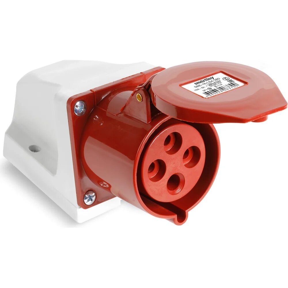 Розетка Smartbuy стационарная наружная 114 3Р+РЕ 16А 380В IP44, SBE-16-LS4-380