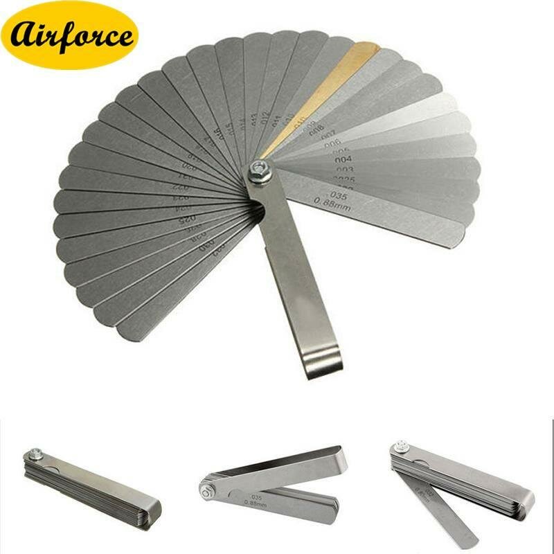 1 шт. Нержавеющая сталь 32 лезвия зазор заполнитель метрический щуп 0.04-0.88 мм толщиномер для измерения калибровка измерительный инструмент