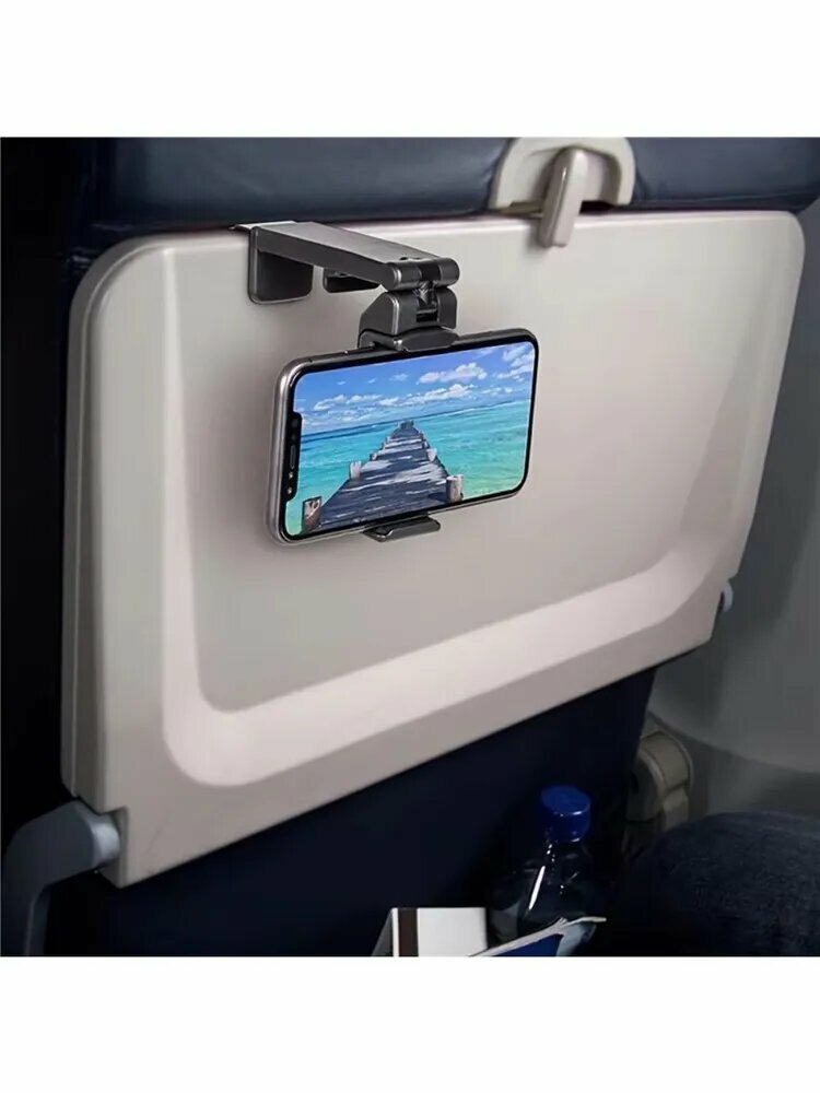 Портативный держатель для телефона в самолете/поезде/авто складной кронштейн с 360 вращением регулируемая подставка на подголовник сиденья для селфи съемки видео