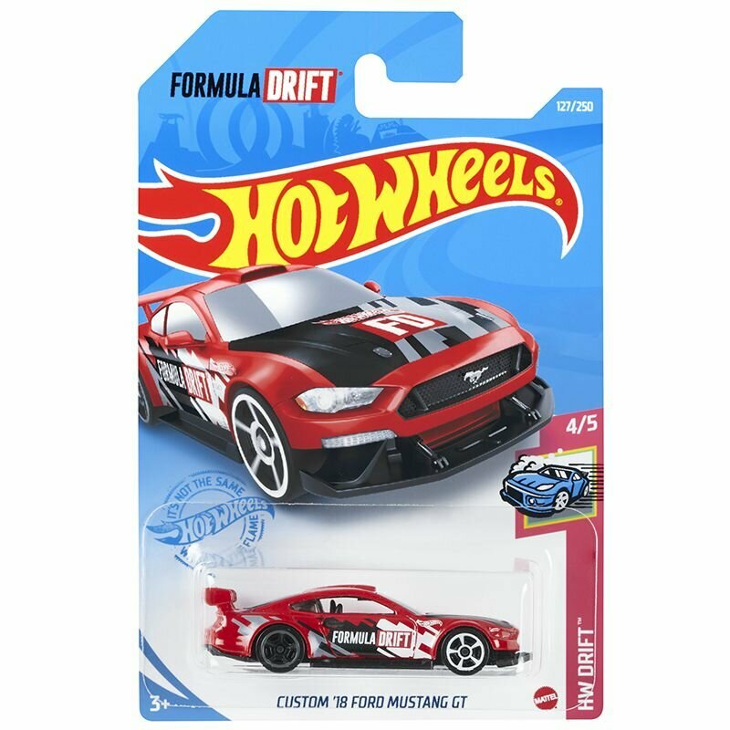 Машинка Mattel Hot Wheels 2021 C4982 Custom 18 Ford Mustang Gt Red