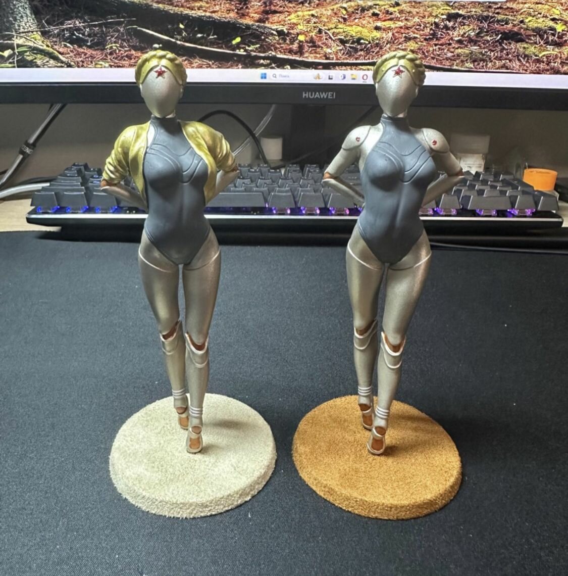 Статуэтка Atomic Heart Twins (близняшки) фигурка 11 см под раскраску