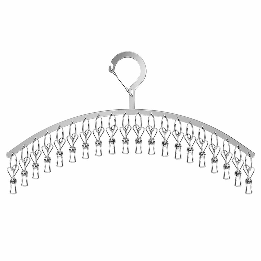 20 Зажимов Ветрозащитная Прищепка Из Нержавеющей Стали Для Белья Вешалка Для Сушки Носков