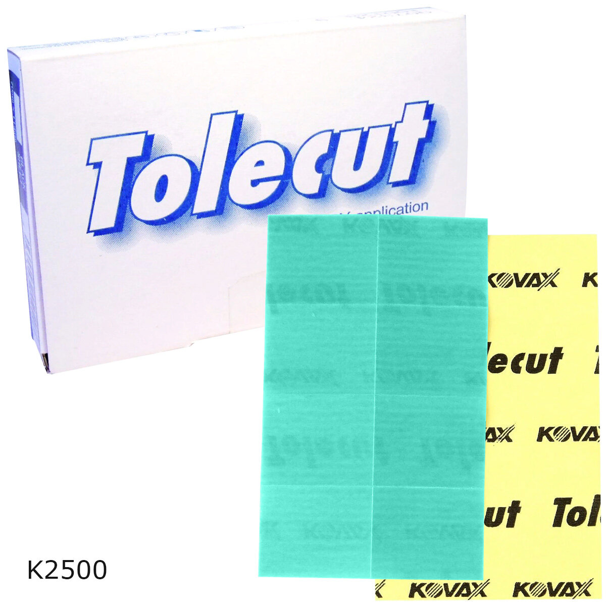 5шт - лист абразивный K2500 29х35мм клейкий бирюзовый TOLECUT KOVAX (8шт)