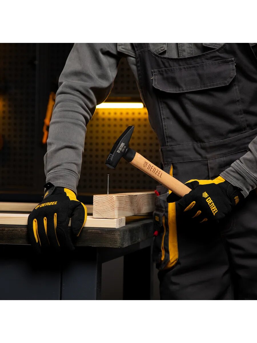 Молоток слесарный, 300 г, кованый квадратный, DENZEL, 10427