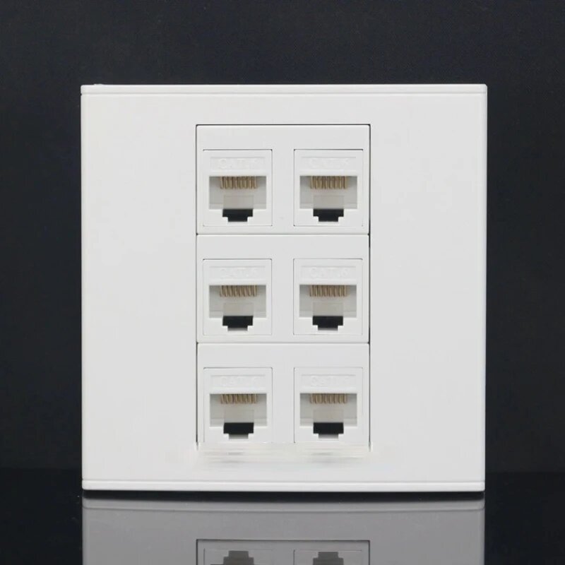 Розетка Ethernet CAT6, 3 Port 86mm — фото 1