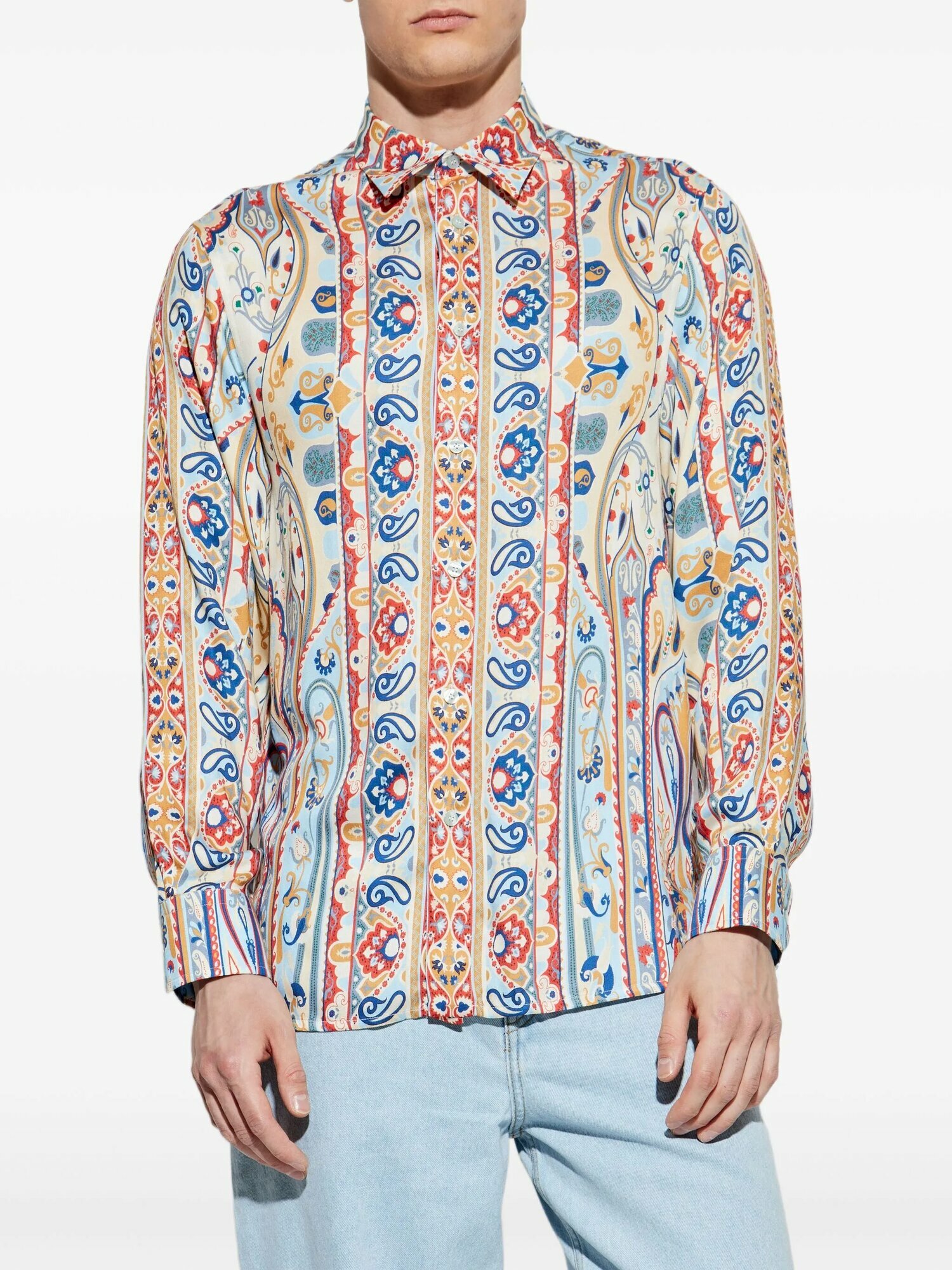Рубашка ETRO, размер L, синий — фото 1