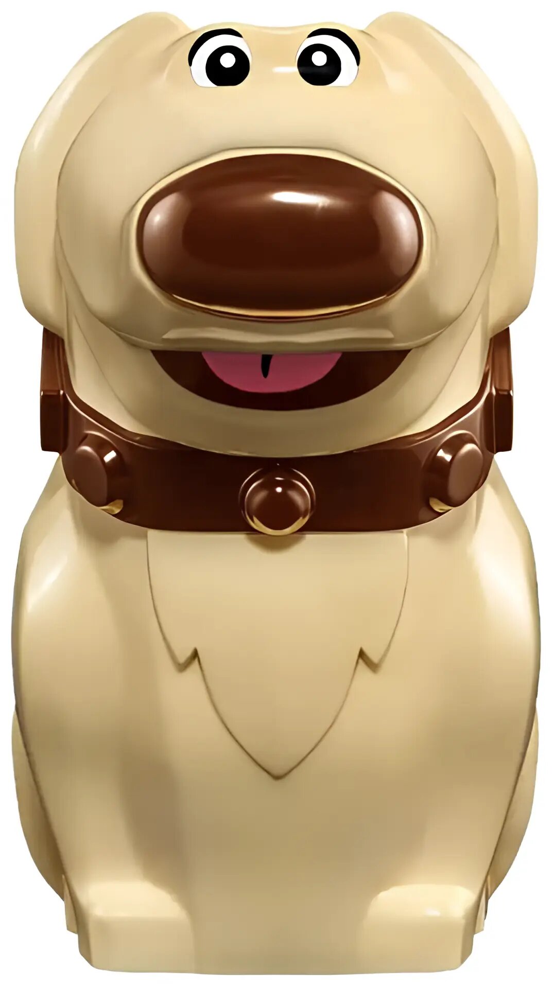 Dog, Golden Retriever Dug with Molded Dark Brown Collar and Nose and Printed Eyes and Mouth Pattern, 101660pb01 Tan N