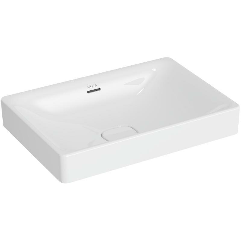 Раковина Vitra Metropole 60 7535B003-0673 Белая, фарфор, подвесная полувстраиваемая