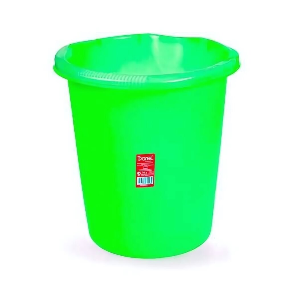 Ведро мерное 10л, цвет зеленый, прочный пластик, удобная ручка