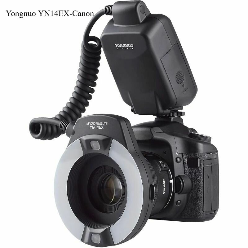 Yongnuo YN14EX , Кольцевая вспышка TTL macro, светодиодная вспышка с переходным кольцом, подходит для цифровых зеркальных фотокамер Canon EOS Speedlite свет