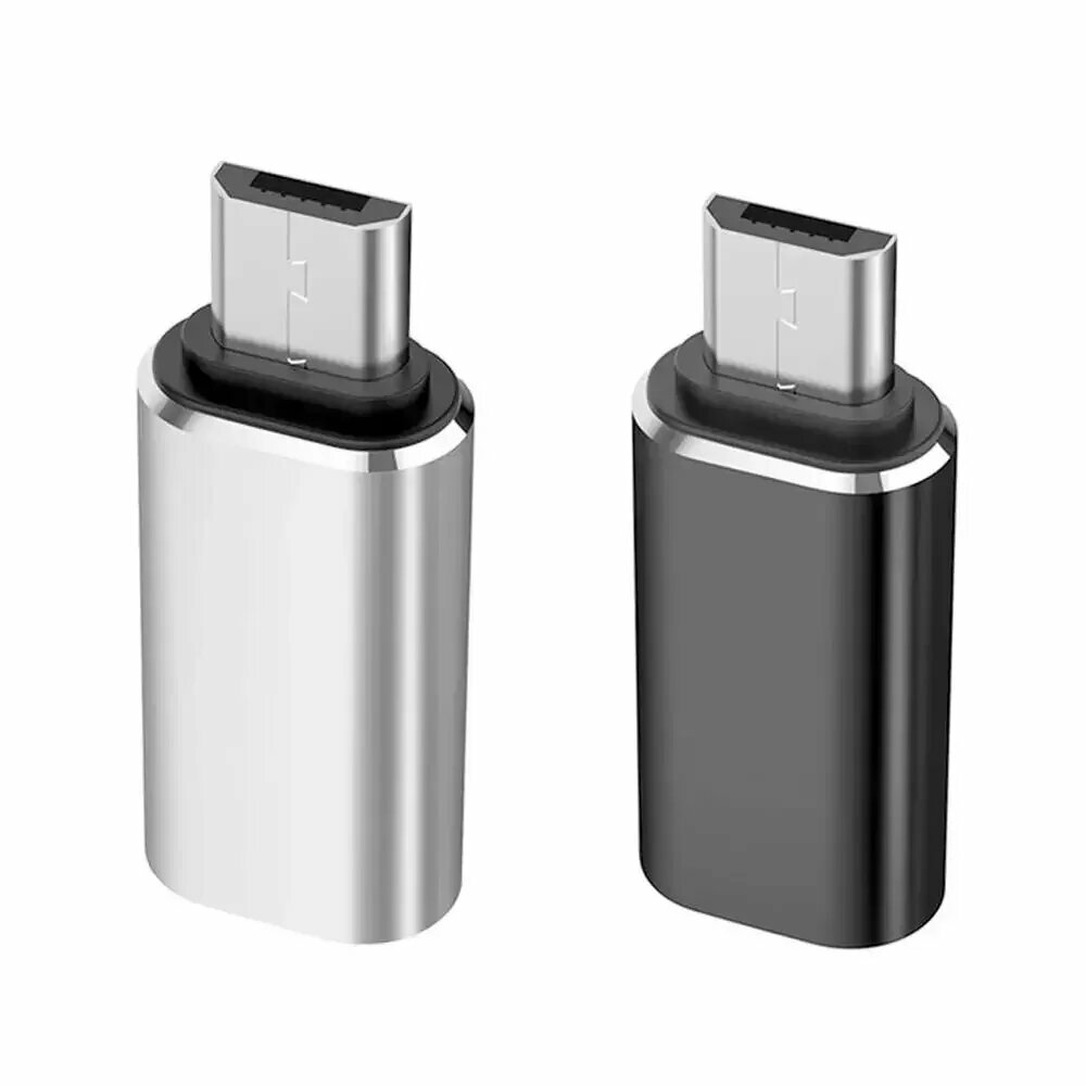 Адаптер USB Type C на Micro USB, черный — фото 1