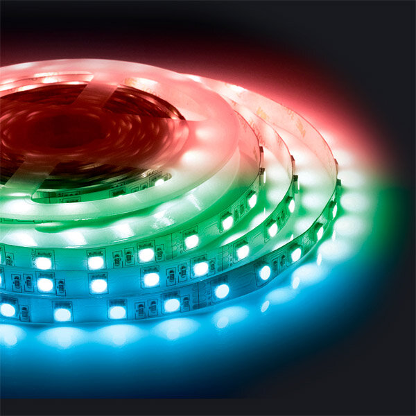 Светодиодная лента RGB 5050 24V 14.4W/m 60Led/метр 00-337 Стандарт IP20
