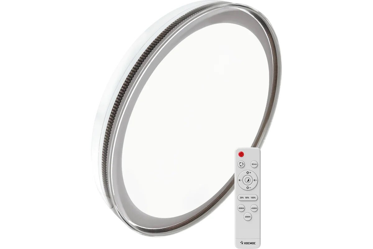 Светильник настенно-потолочный Космос PREMIUM LEGION 75Вт 230В 3000-6500K 6000Лм 485x85мм, белый