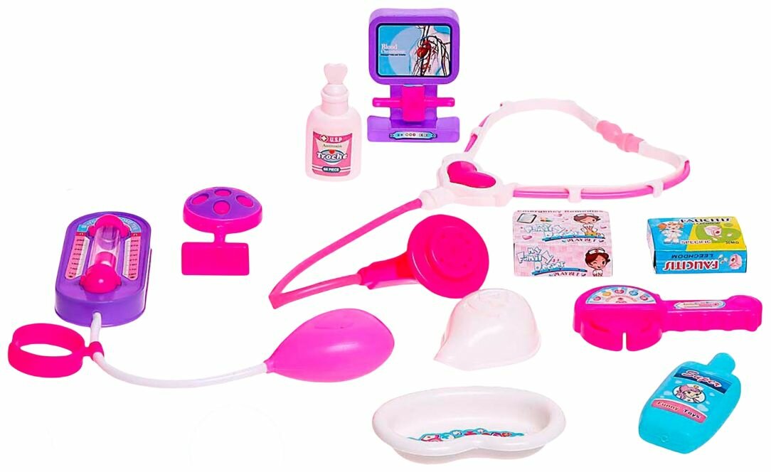 Игровой медицинский набор "Маленькая медсестра" в чемодане, сюжетно-ролевая игра для детей, игрушечные инструменты для юного врача, 12 предметов