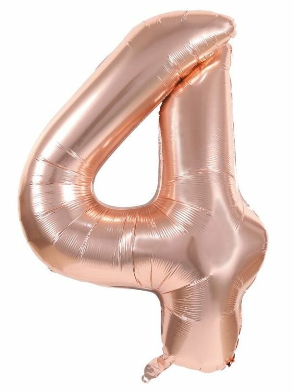 Воздушный шар цифра 4 Четыре золото 36 см, франция, Tim&Puce Factory