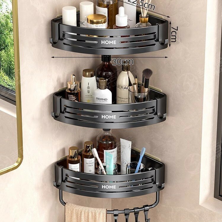 Треугольная стойка для туалета в ванной комнате, полка для унитаза, настенная полка без перфорации, настенный стеллаж