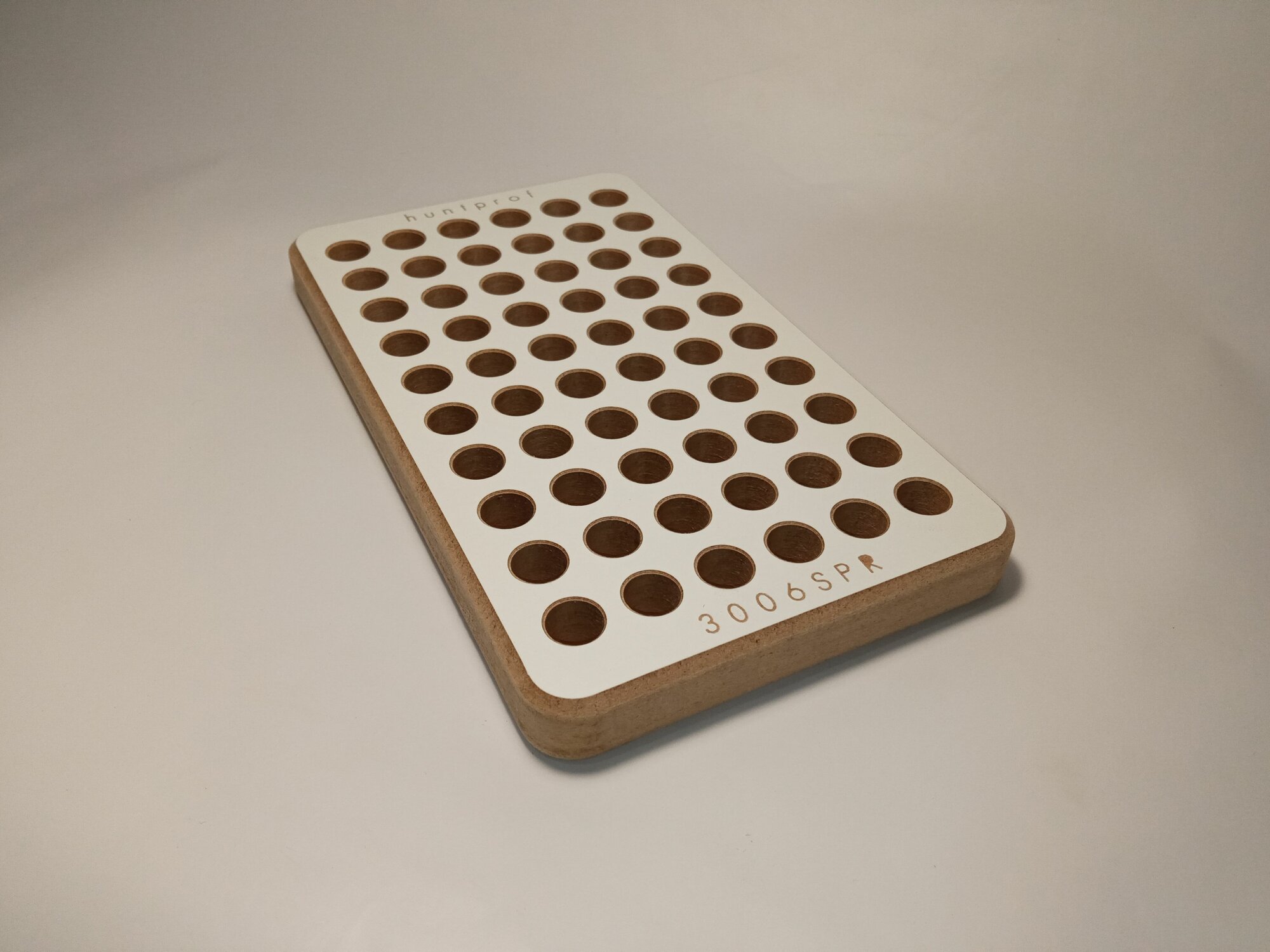 Подставка для гильз и патронов кал. 30-06 Springfield 7.62x63 на 60 мест / доска для сборки патронов