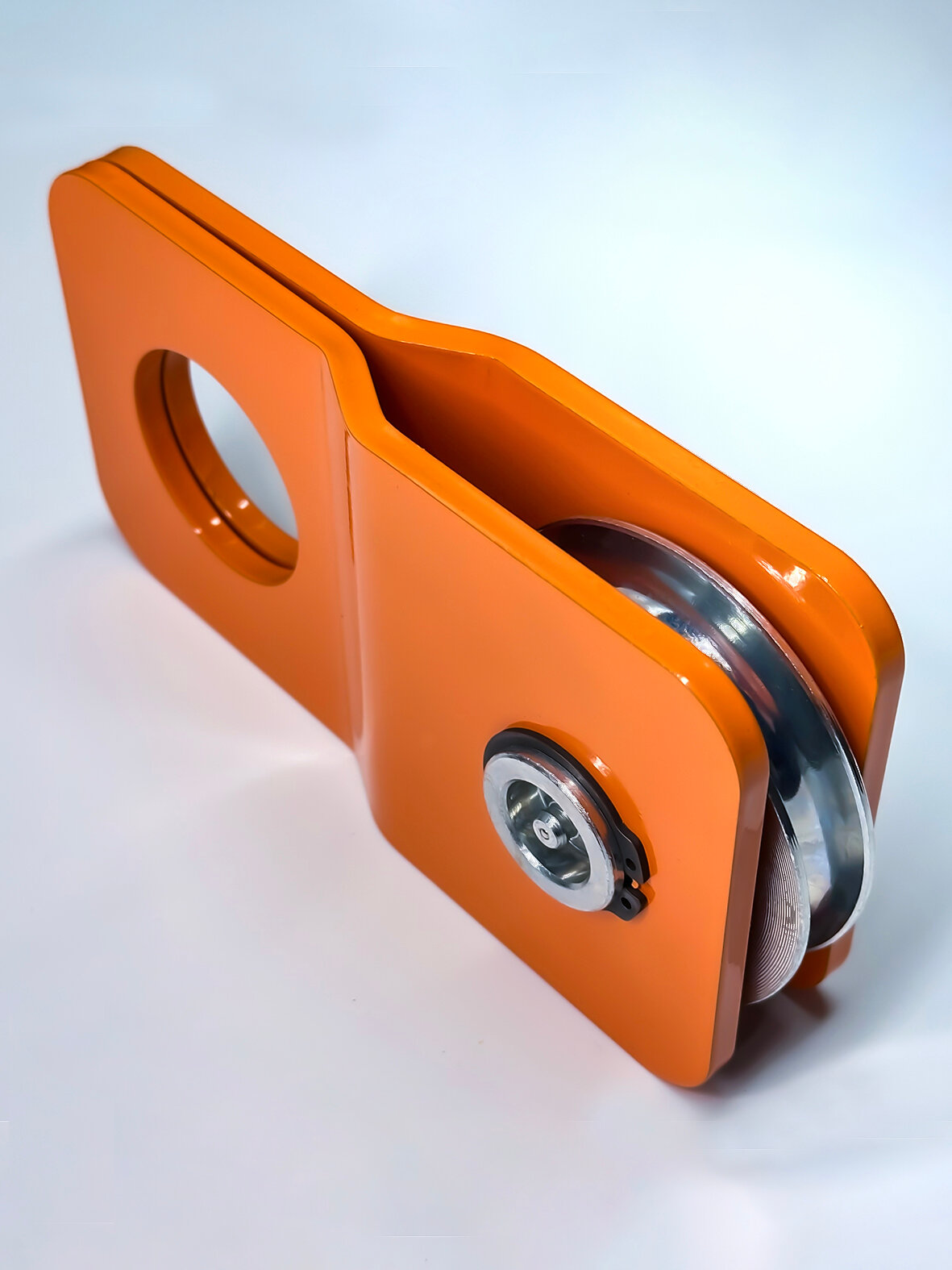 Блок монтажный гибман, под трос, оранжевый, 6 т, 170х100х40 мм