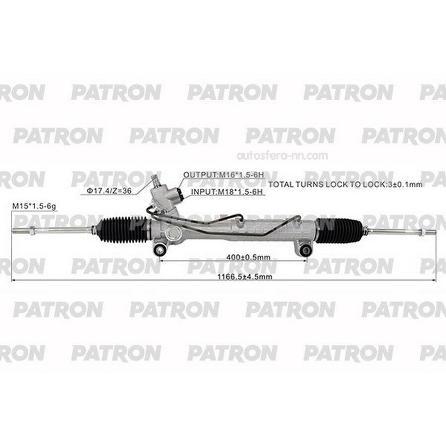 PATRON PSG3241 Рейка рулевая CHERY TIGGO 5